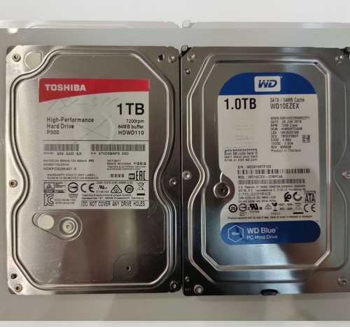 Жесткие диски Western Digital Blue и Toshiba P300