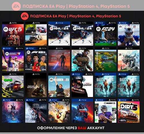 Подписка EA Play PS5, подписка EA Play PS4