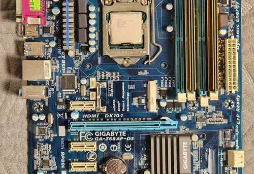 Комплект Gigabyte GA-Z68AP-D3 + i5-2500k + 8 Gb