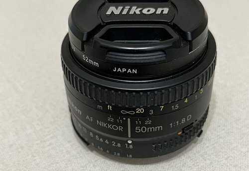Продам объектив Nikon 50mm, 1.8