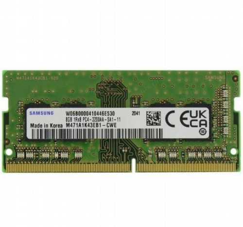 Samsung DDR4 8Gb 3200MHz M471A1K43EB1-CWE OEM PC4-25600 CL19 SO-dimm 260-pin 1.2В original single ra