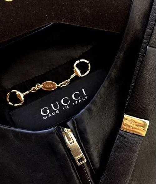 Куртка жакет кожаная Gucci оригинал