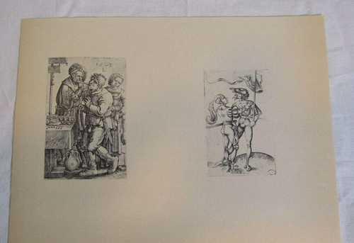 Гравюра старинная литография Дюрер 19-20 век №9761