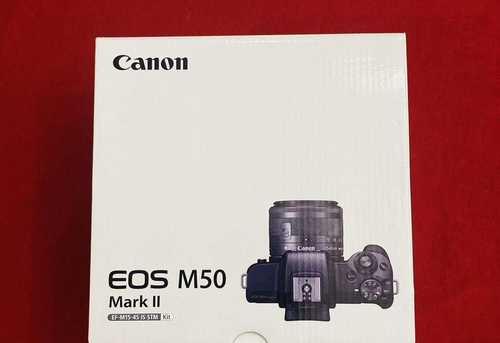 Canon m50 mark ii kit 15-45mm новый