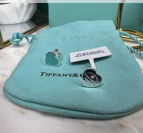 Серьги Tiffany сердце