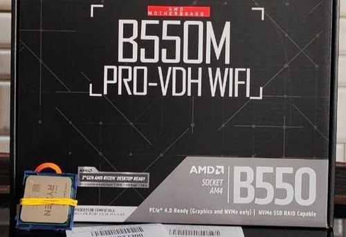 Новый комплект MSI B550m PRO-vdh WiFi + Ryzan 5600
