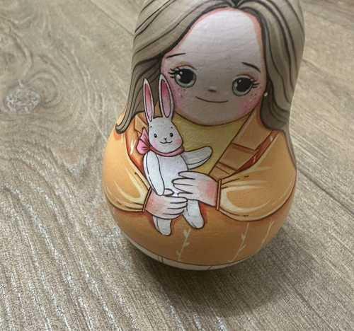 Матрешка неваляшка с колокольчиком новая