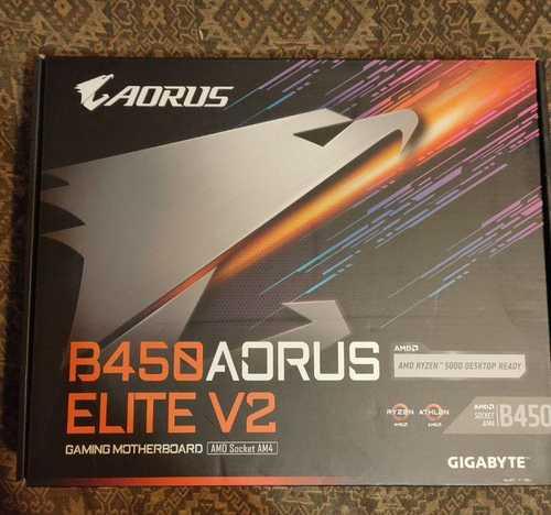 Gigabyte b450 aorus elite v2 новая, на гарантии