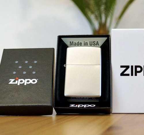 Зажигалка Zippo Satin Chrome (Новая, Оригинал)