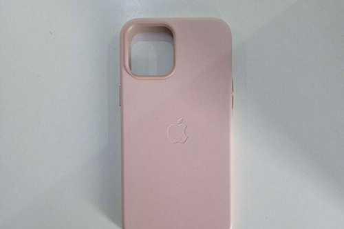 Кожаный чехол для iPhone 12 Pro Max Розовый
