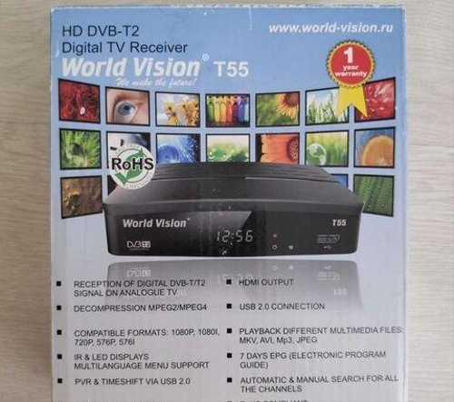 Цифровой Ресивер World Vision T55 DVB-T2 hdmi