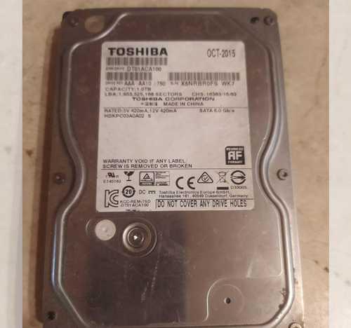 Жесткий диск Toshiba 1tb