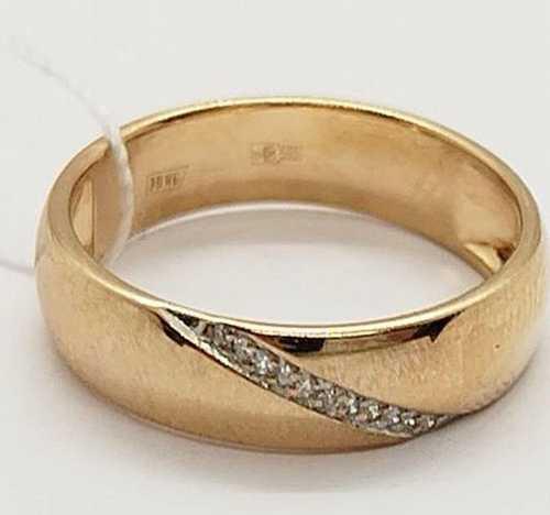 Золотое кольцо с бриллиантами дорожка(ро082654)