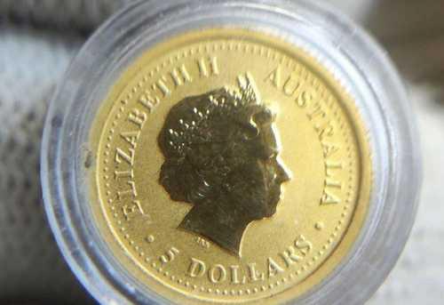 Золото Австралия 1,55 грамм 999 проба Год Обезьяны