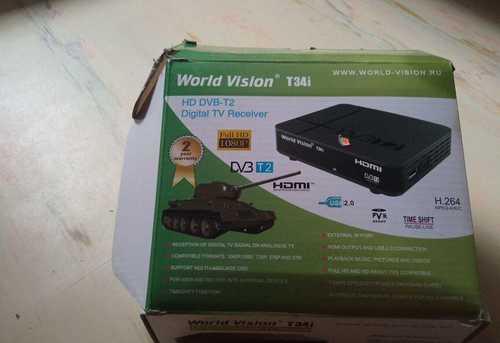 Цифровой эфирный DVB-T2 приемник World Vision T34