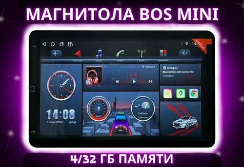 Магнитола BOS mini 1din 10 дюимов
