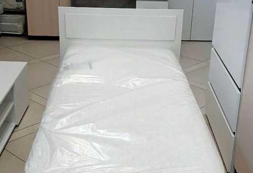 Кровать односпальная белая 90/200 (новая)