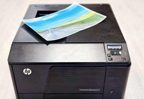Принтер цветной HP 251n (сетевой, A4, заправлен)