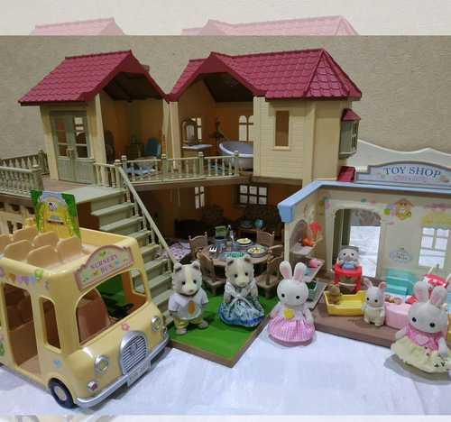 Sylvanian families домик со светом  большой набор