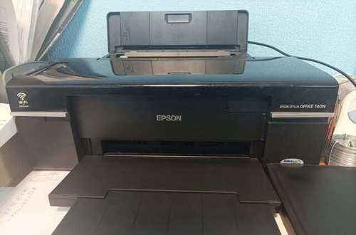 Принтер струйный с снпч epson office t40w