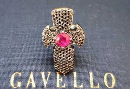 Gavello золотое кольцо с бриллиантами и рубином