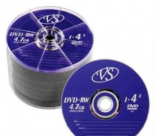 Диски VS DVD-RW 4,7 GB 4x Bulk/50