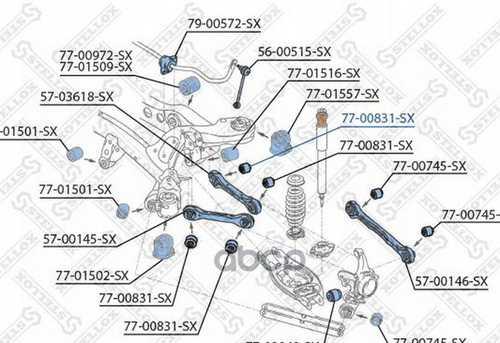 77-00831-SX сайлентблок зад. рычага внутр. BMW