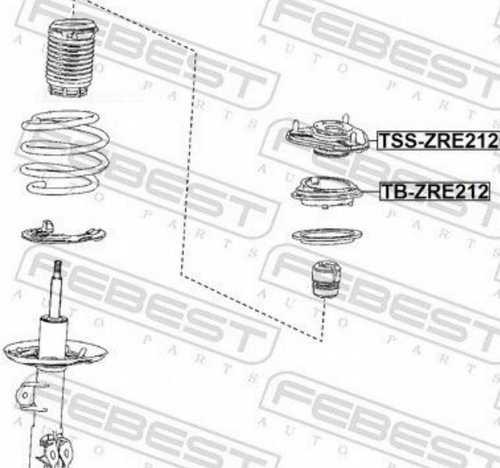 Febest tbzre212 подшипник опоры переднего амортизатора