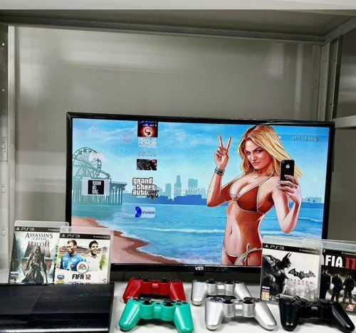 Sony Playstation 3 Super Slim прошитая / Ps3 / Пс3