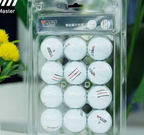 Игровые мячи для гольфа PGM golf 12 шт (трехслойный)