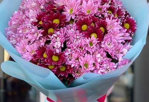 Хризантема кустовая букет цветов,цветы С доставкой