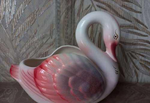 Конфетница керамическая Лебедь
