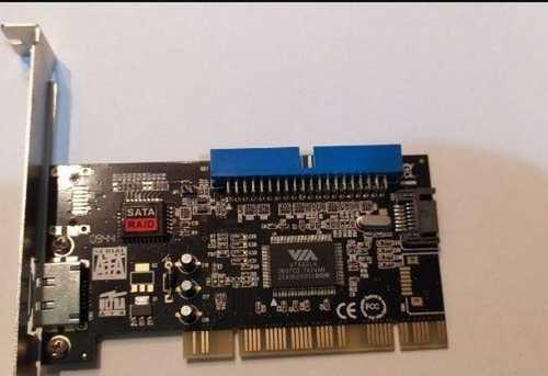 PCI контроллер espada sata+esata+ATA133(pata/IDE)