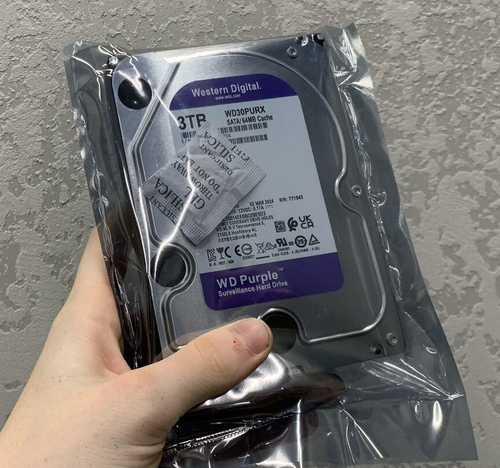 Новые жесткие диски Wd 3Tb purx фиолетовые