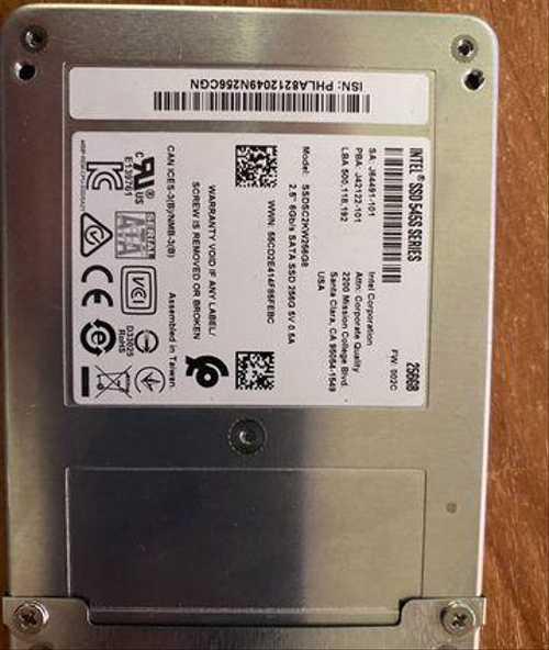 SSD Intel 545s 256GB