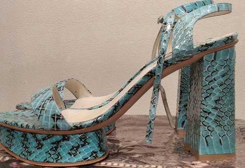 Босоножки Grey Mer из кожи питона 38,5