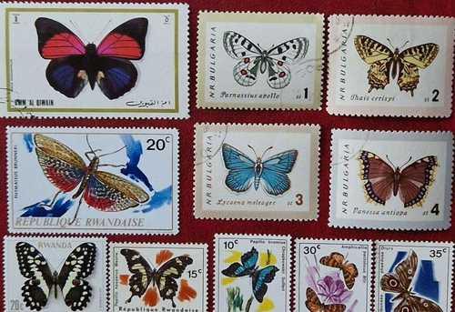 Почтовые марки Бабочки
