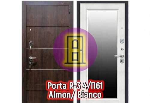 Дверь с зеркалом Porta R-3 4П61 Almon / Bianco