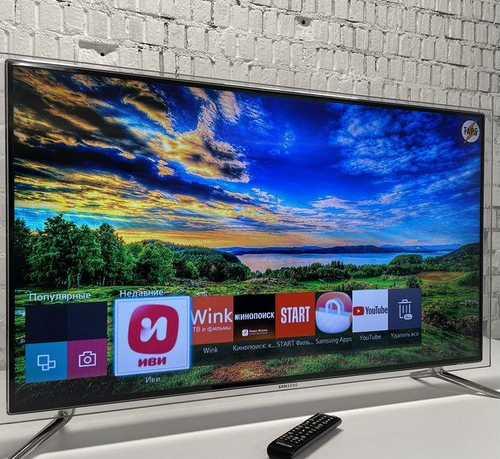 Метровый, тонкий Samsung 102см Smart TV Wi-Fi