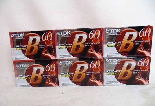 Аудиокассета TDK B60 Brilliant Cassette. 1997г