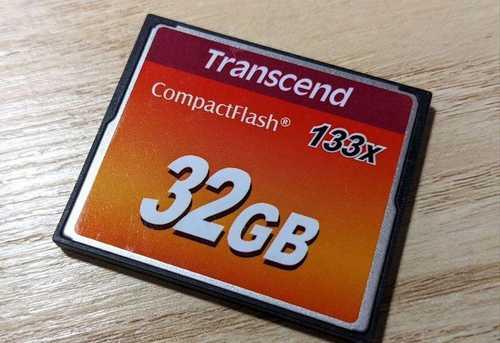 Карта памяти Transcend compact flash 133x 32gb