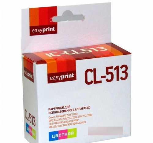 Easyprint CL-513 Картридж (IC-CL513) для Canon pixma iP2700/MP230/260/280/480/MX330/360/410, цветной