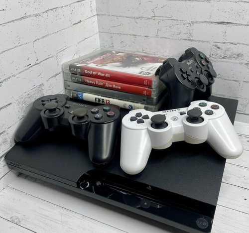 Sony PlayStation 3 Slim 320 Гб с играми