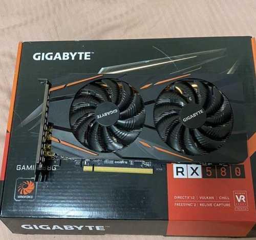 Видеокарта rx580 8gb gigabyte