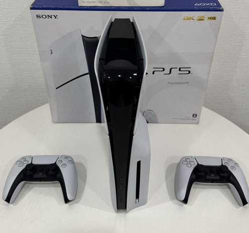 Sony playstation ps5 slim с дисководом 2 геймпада