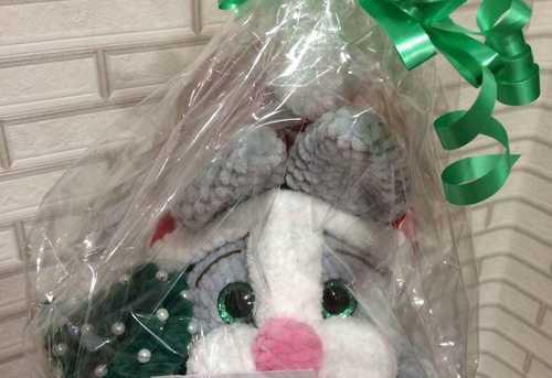 Продам вязаную игрушку ручной работы кролик Снежок