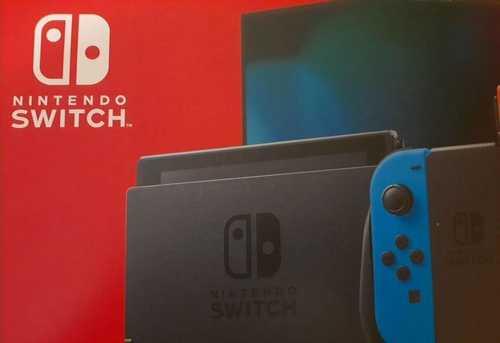 Nintendo Switch, зарядная станция Joi-Con, 2 игры