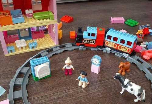 Lego duplo железная дорога и дом