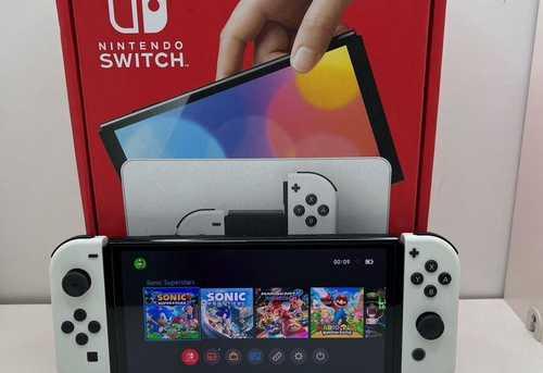 Nintendo switch oled прошитая чип 256gb + игры