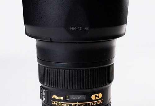 Объектив Nikon N AF-S Nikkor 24-70mm 1:2.8G ED